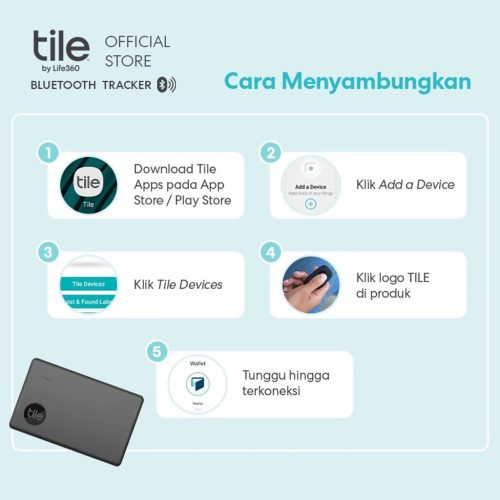 Tile Slim – Bluetooth Tracker / Pelacak Pintar (SAND) – TILE