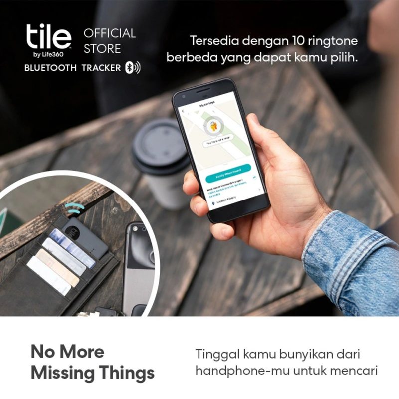 Tile Slim – Bluetooth Tracker / Pelacak Pintar (SAND) – TILE